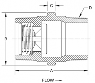Male Threaded Check Valve for MNPT pipe connections | Check-All Valve